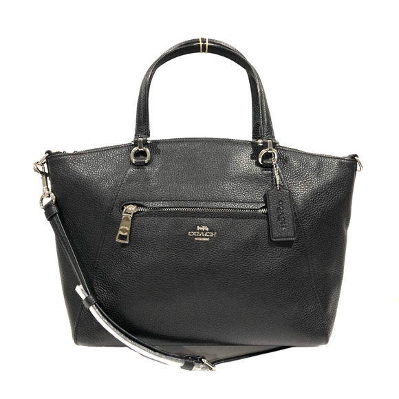Coach | Bags | Coach Prairie Womens Black Pebbled Leather Shoulder ...